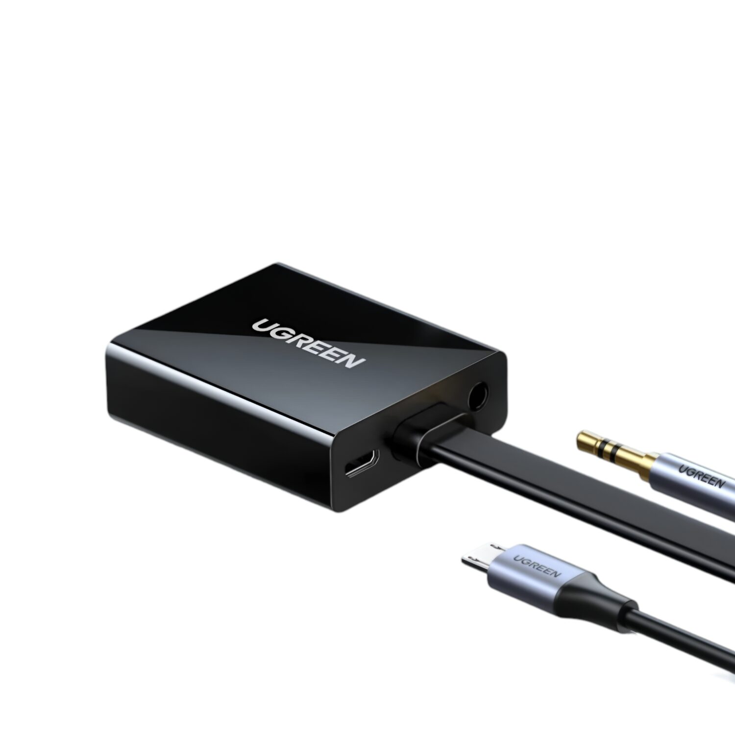 UGREEN HDMI to VGA Adapter, with 3.5mm Audio and Power Port – Black – NAXLAV.COM